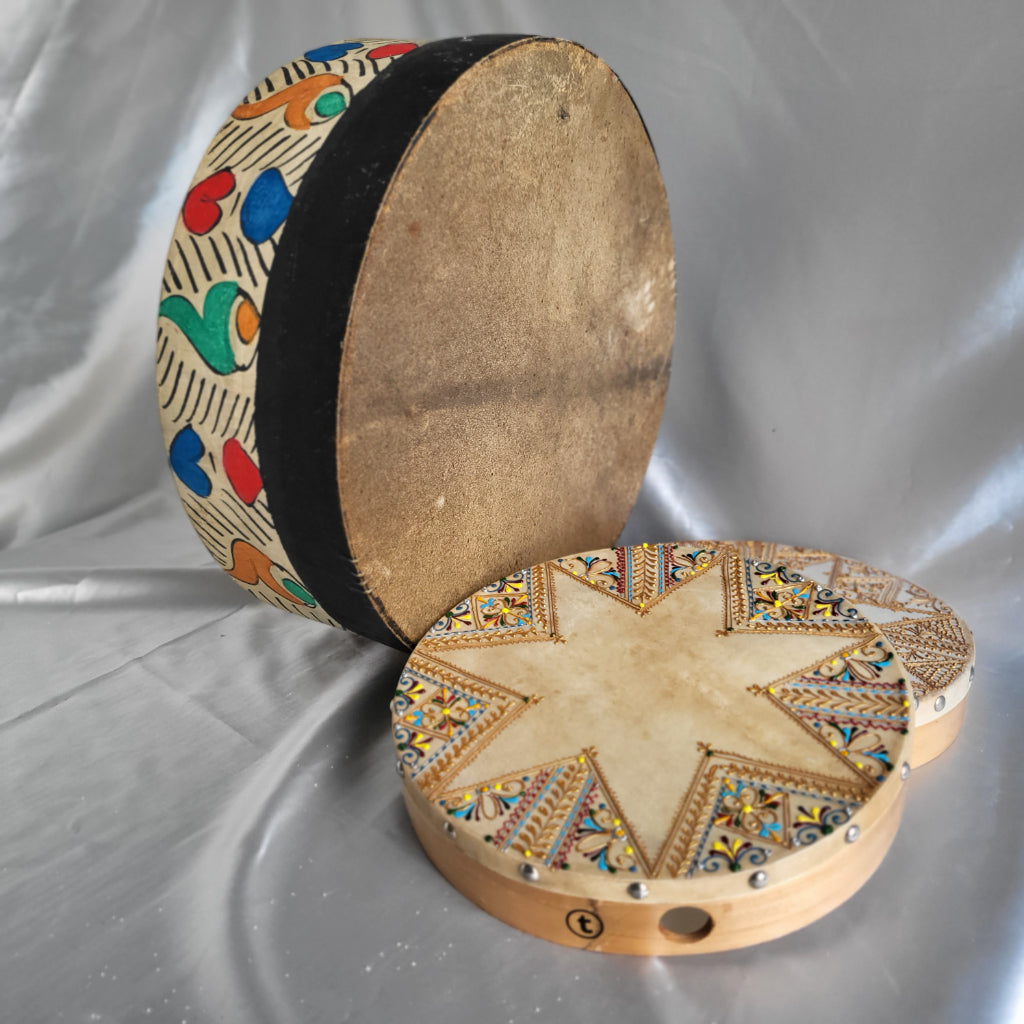 LOCATION de Bendir bois traditionnelle ( Lot de 3 ) - Oriental Art