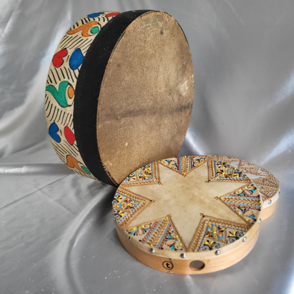 LOCATION de Bendir bois traditionnelle ( Lot de 3 ) - Oriental Art